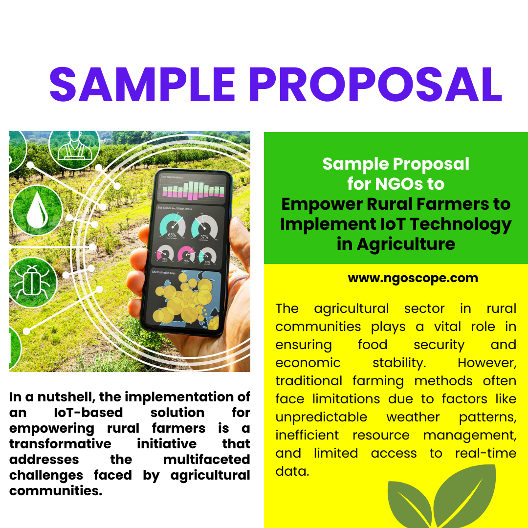 Sample Proposal for NGOs to Empower Rural Farmers to Implement IoT ...