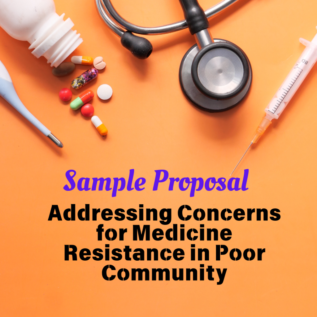 Sample Proposal for NGOs addressing concerns for Medicine Resistance in ...